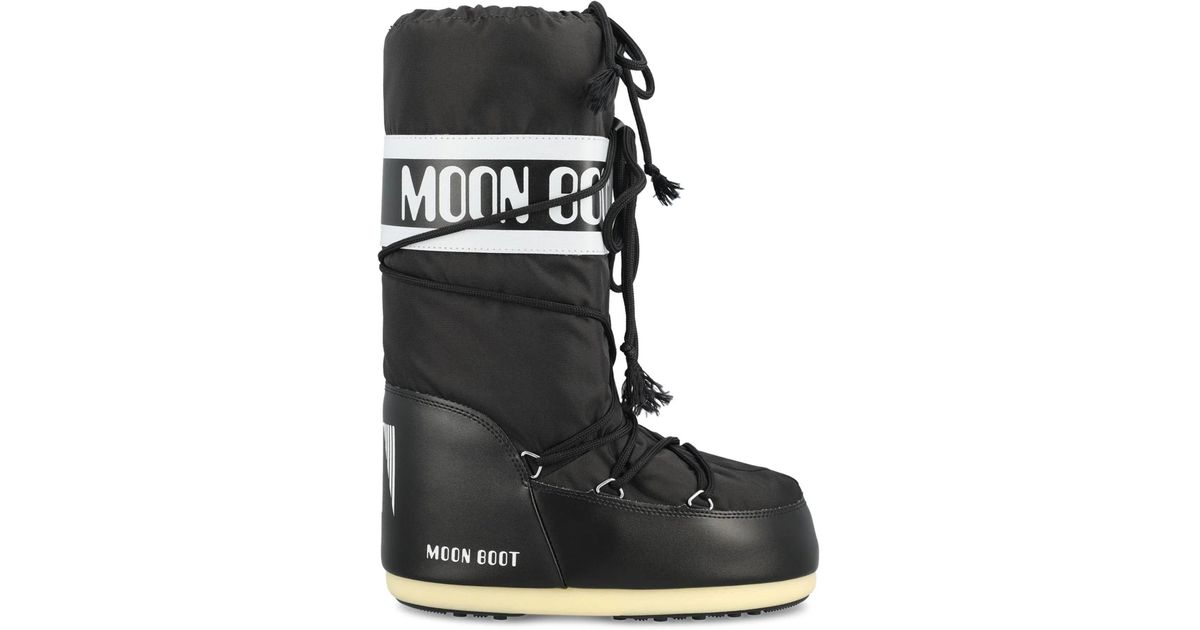 Moon Boot Icon Snow Boot in Black | Lyst UK