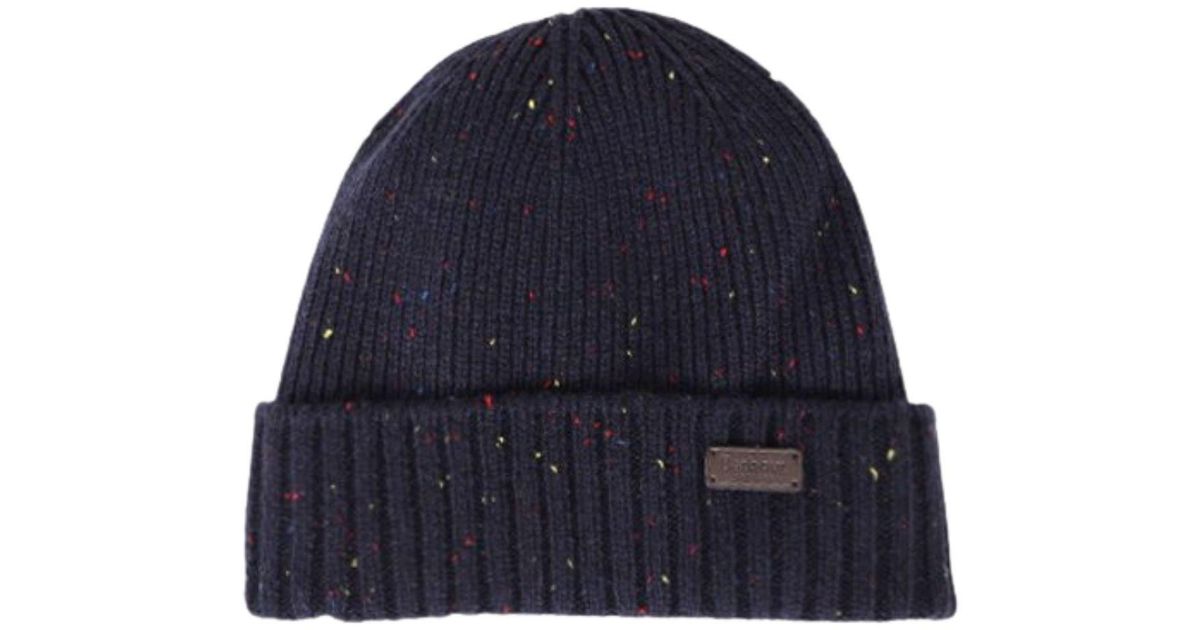 Barbour Carlton Fleck Scarf And Hat Set in Blue for Men | Lyst UK