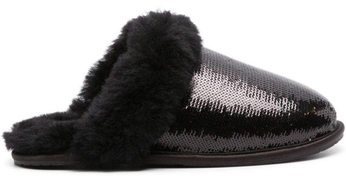 UGG Scuffette Ii Mirror Ball Slippers in Black | Lyst