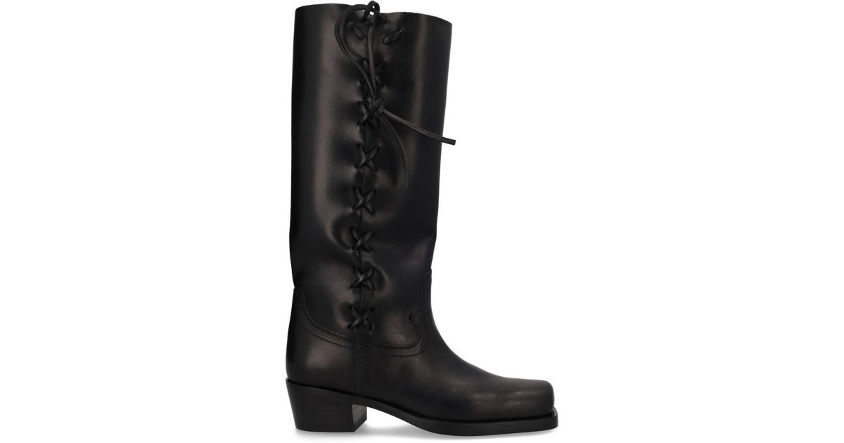 Paris Texas Roxanne Leather Boots in Black | Lyst UK