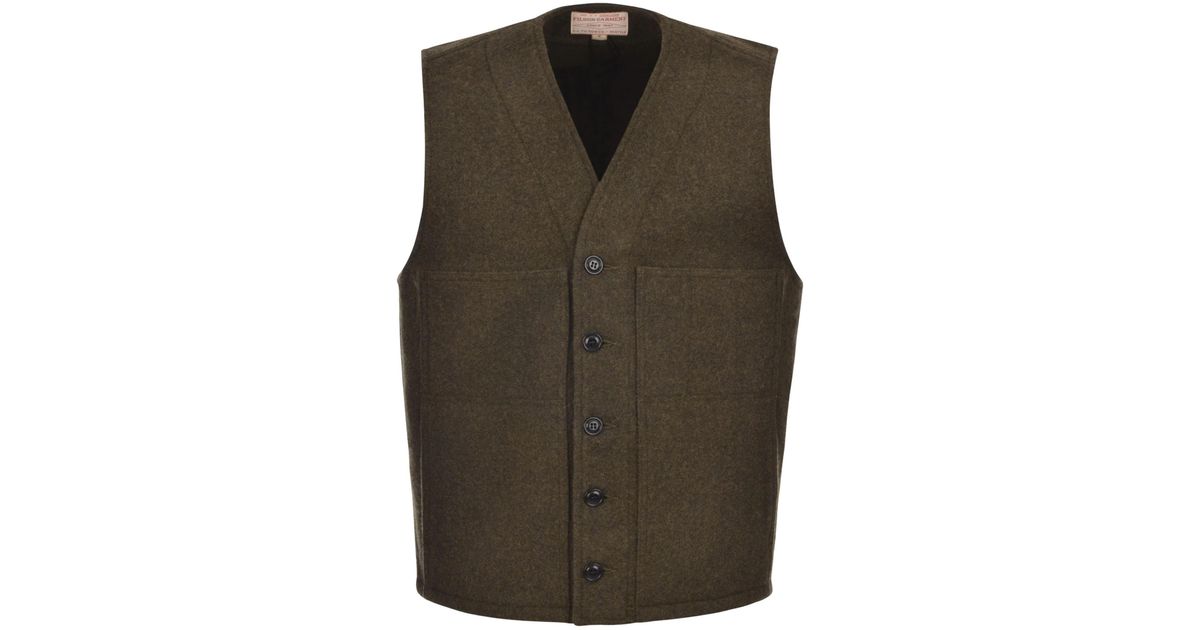 Filson Mackinaw Wool Vest in Green for Men | Lyst UK