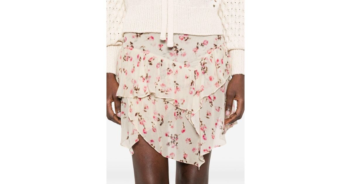 Isabel Marant Lolita Mini Skirt in Natural | Lyst UK