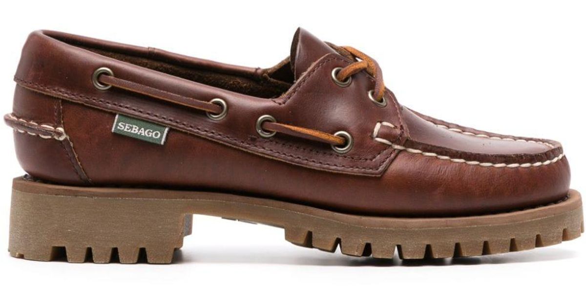 Sebago Ranger Leather Oxfords in Brown | Lyst