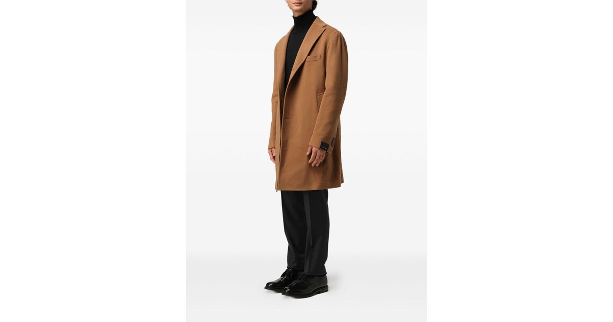 Tagliatore Bruce Cashmere Coat in White for Men | Lyst UK