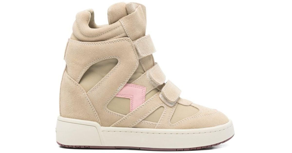 Isabel Marant Im3 Leather Sneakers in Natural | Lyst UK