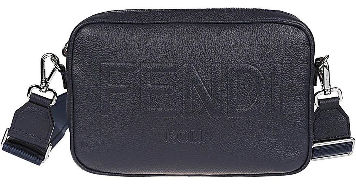 Fendi Logo Bag in Blue for Men | Lyst