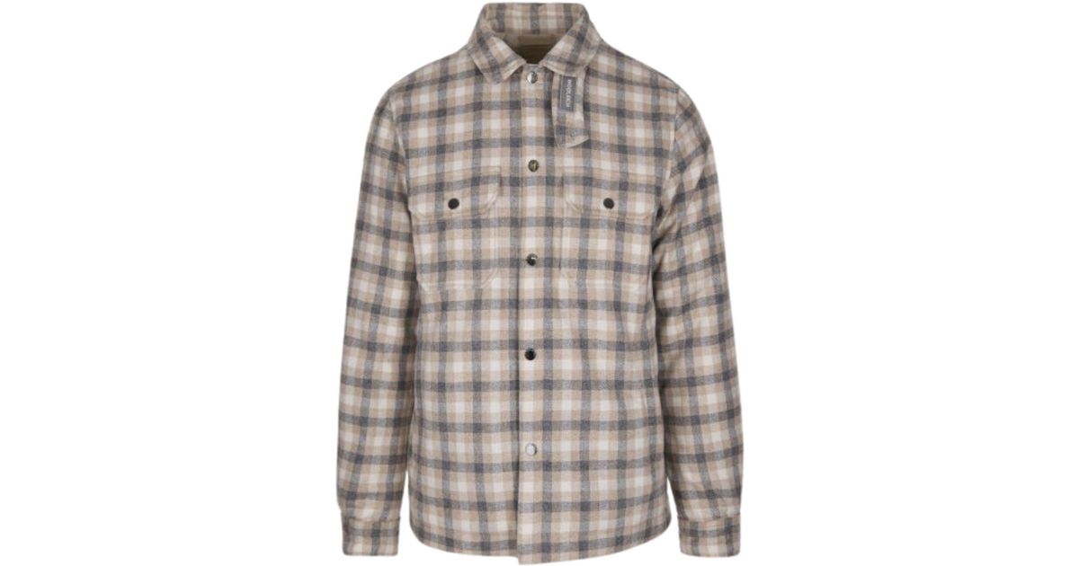 Woolrich Check Wool Blendeal Jacket in Grey for Men | Lyst UK