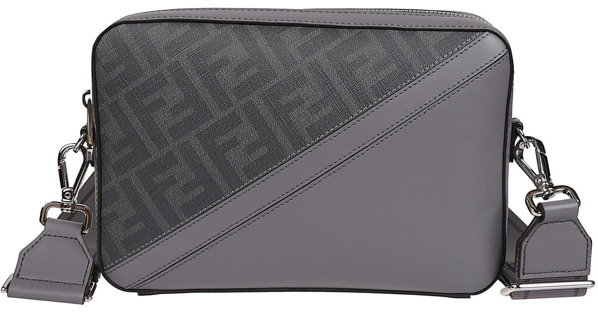Fendi Camera Case Diagonal Bag in Gray for Men | Lyst