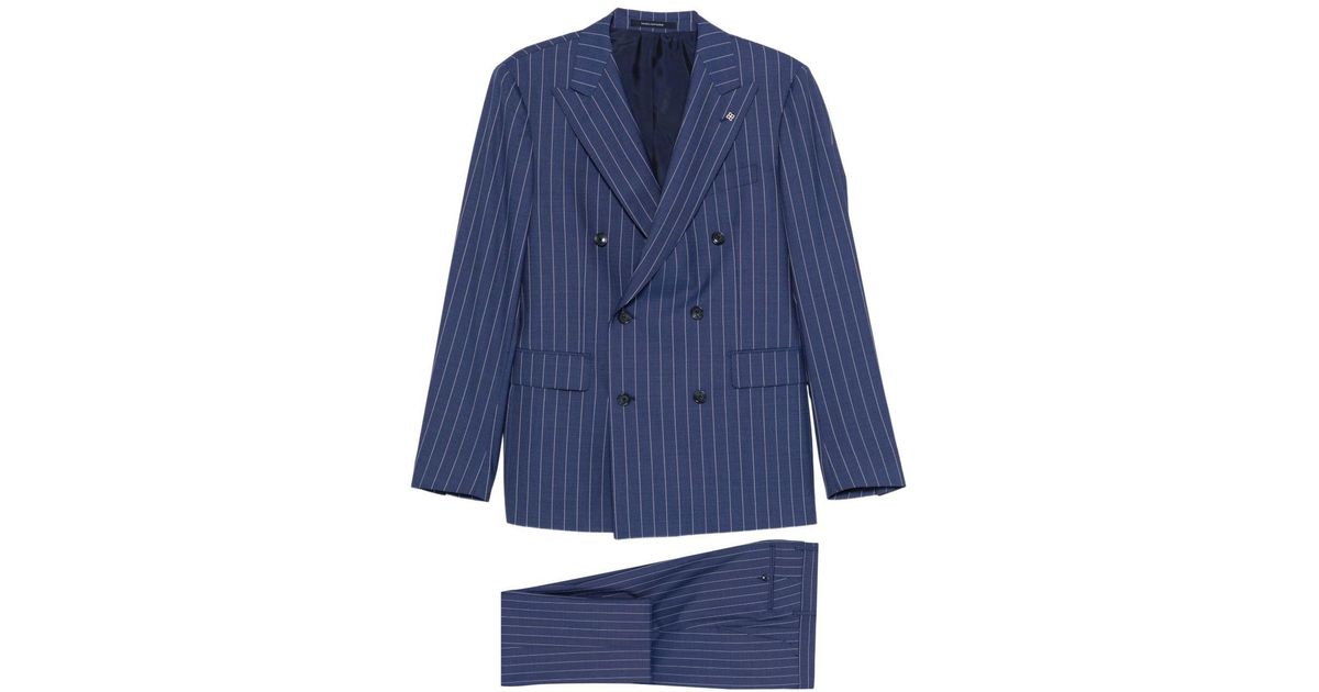 Tagliatore Naples Suit in Blue for Men | Lyst UK
