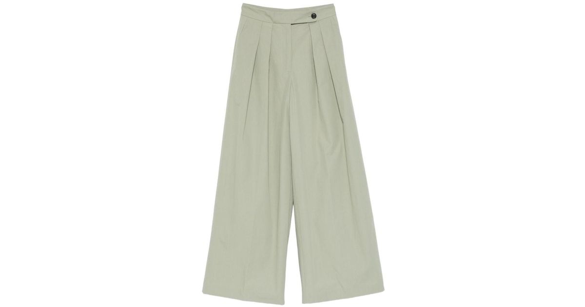 Dries Van Noten Pamplona Cotton Trousers in Green | Lyst UK