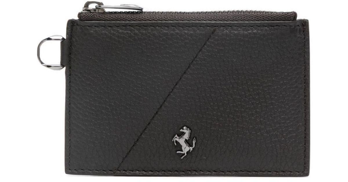 Ferrari Card Holder With Logo in Black for Men | Lyst