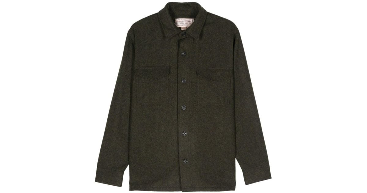 Filson Wool Shirt Jacket in Green for Men | Lyst