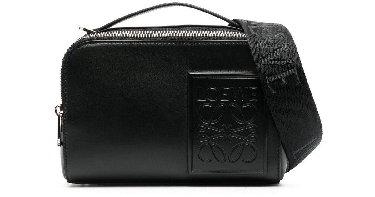 Loewe Mini Satin Calfskin Crossbody Camera Bag in Black for Men | Lyst