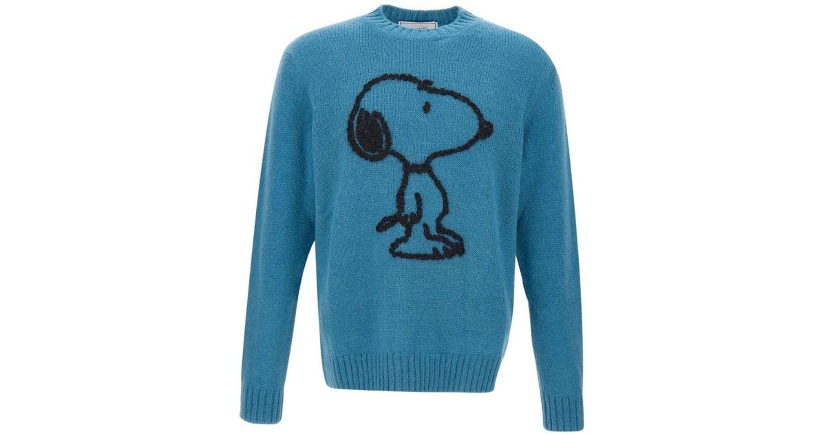 Iceberg Sweater With Maxi Snoopy Logo in Blue for Men | Lyst UK