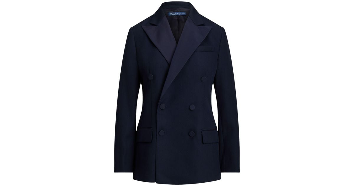 Polo Ralph Lauren Wool Jacket With Logo in Blue | Lyst UK