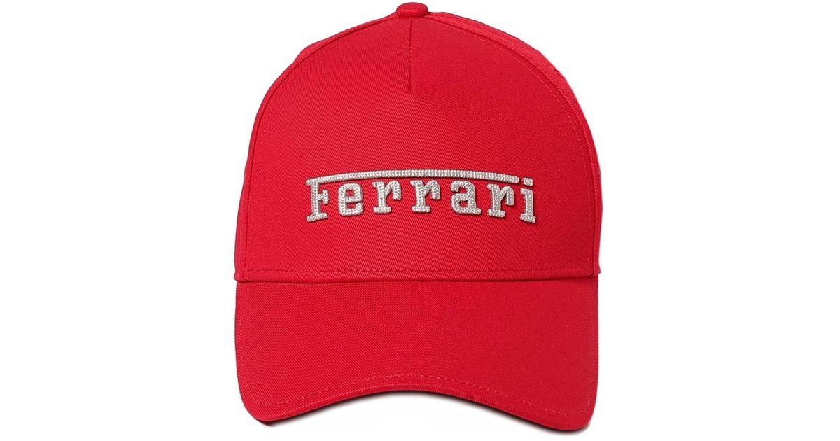 Ferrari Baseball Cap With Logo in Red for Men | Lyst UK