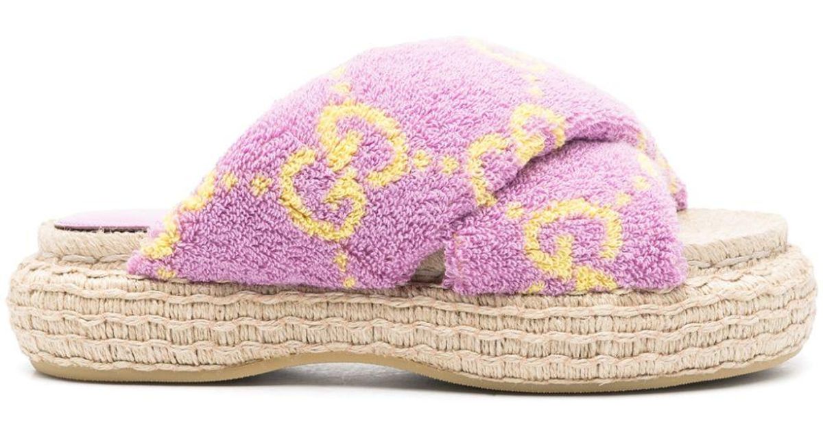 Gucci Gg Sponge Sandals in Pink | Lyst