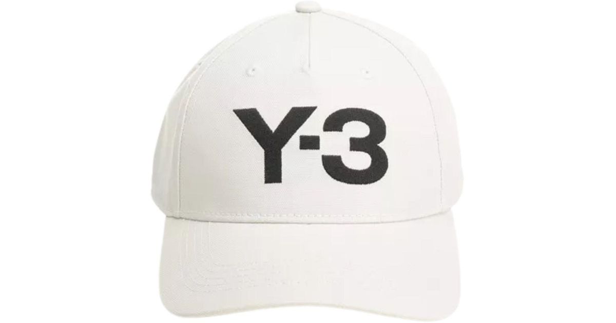 Y-3 Logo Baseball Cap in White for Men | Lyst UK