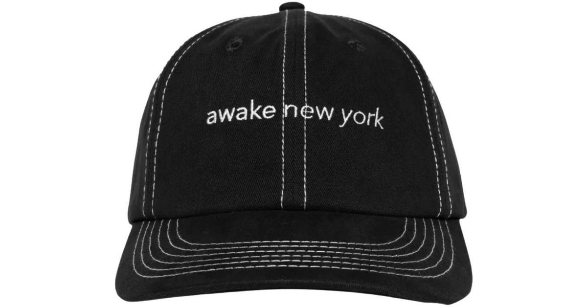 AWAKE NY 6 Panel Hat in Black for Men | Lyst UK