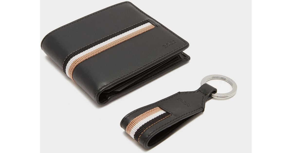 BOSS by HUGO BOSS Wallet And Keyring Gift Set in Black for Men | Lyst UK