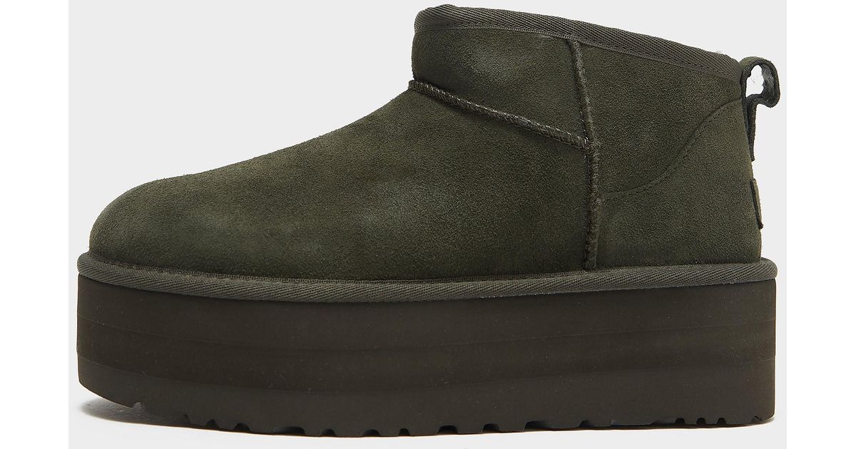 UGG Classic Ultra Mini Platform Boots In Green Lyst UGG Classic Ultra Mini Platform Boots In Green Lyst