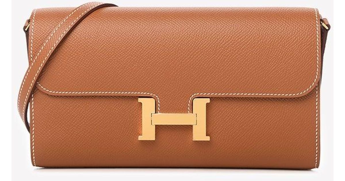 Hermès Constance To Go Wallet in White | Lyst