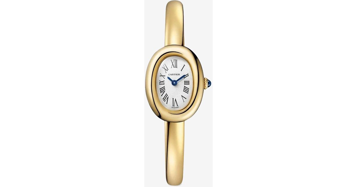 Cartier Mini Baignoire Watch in White | Lyst