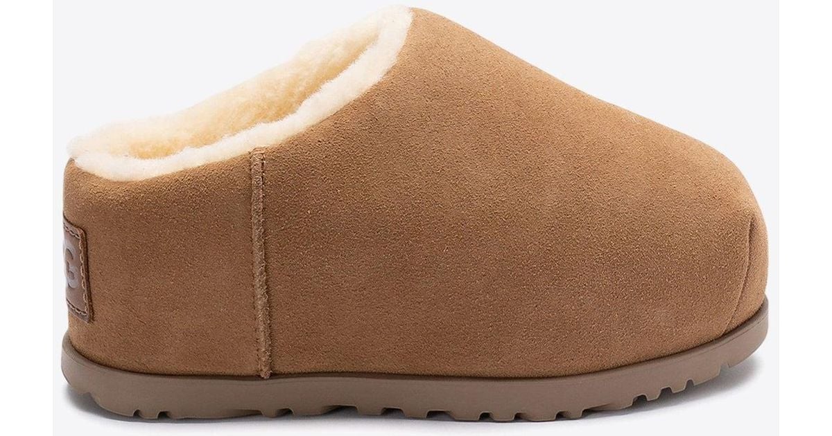 UGG Pumped Suede Mules in Brown | Lyst