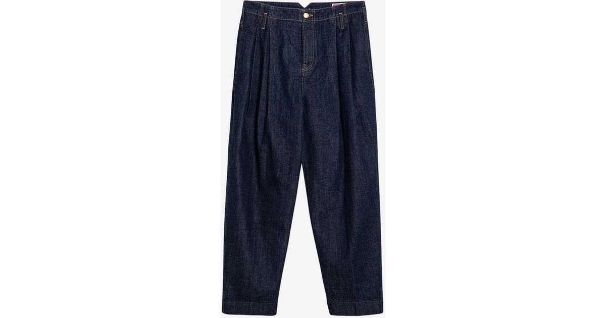 KENZO School Boy Wide-Leg Jeans in Blue for Men | Lyst