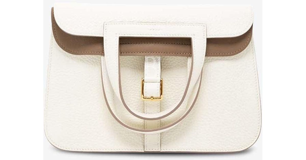 Hermès Halzan 25 in White | Lyst