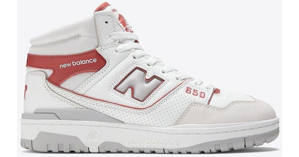 New Balance 650 High-top Sneakers In White With Astro Dust And Angora ...
