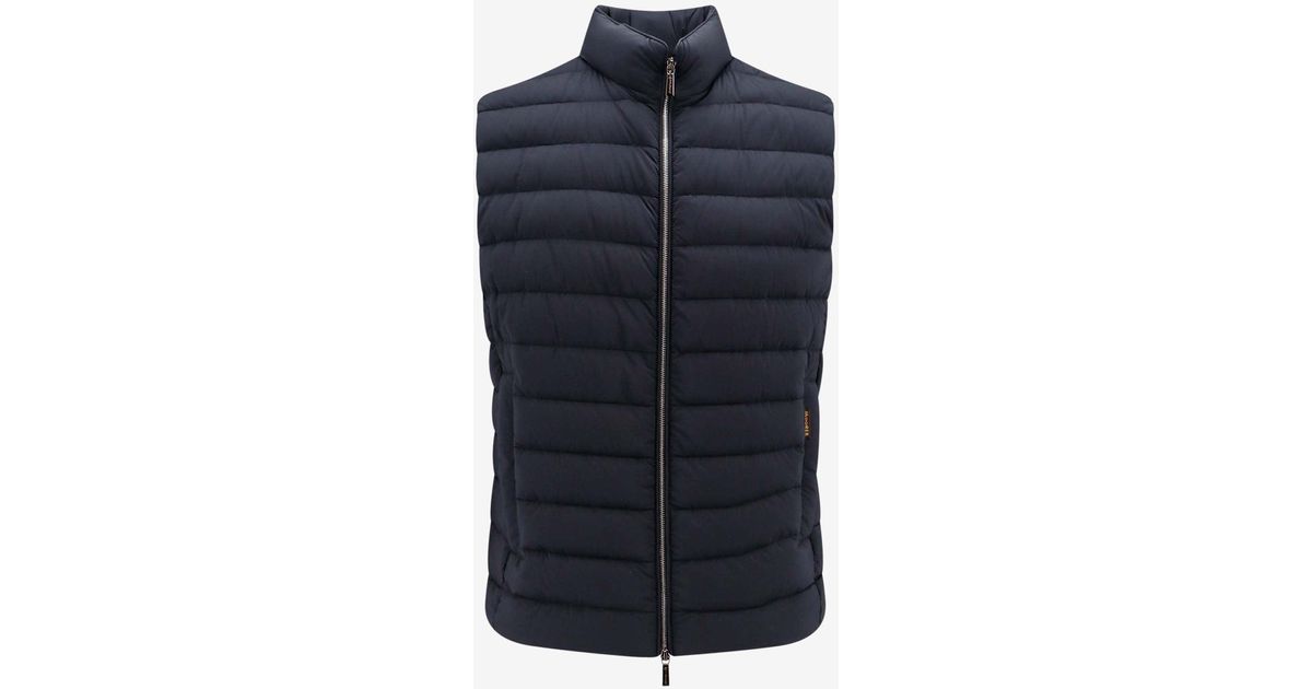 Moorer Calaf Quilted Padded Vest in Blue for Men | Lyst