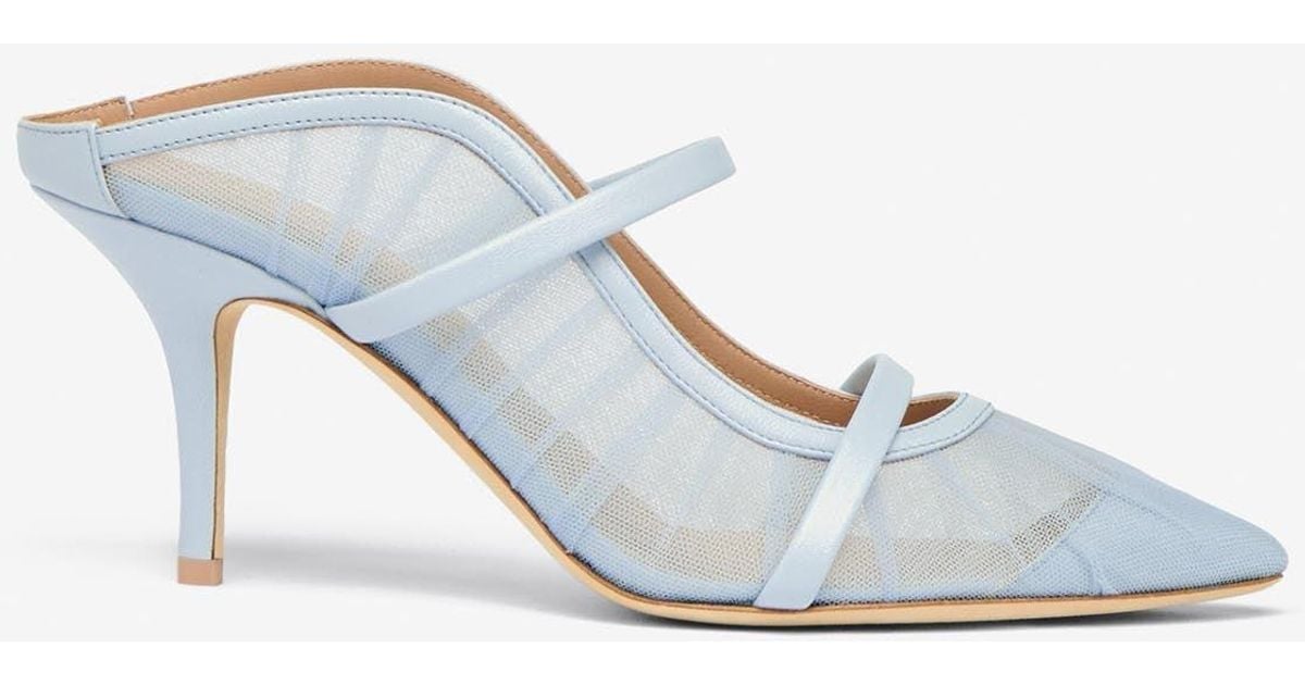 Malone Souliers Maureen 70 Tulle Mules in White | Lyst