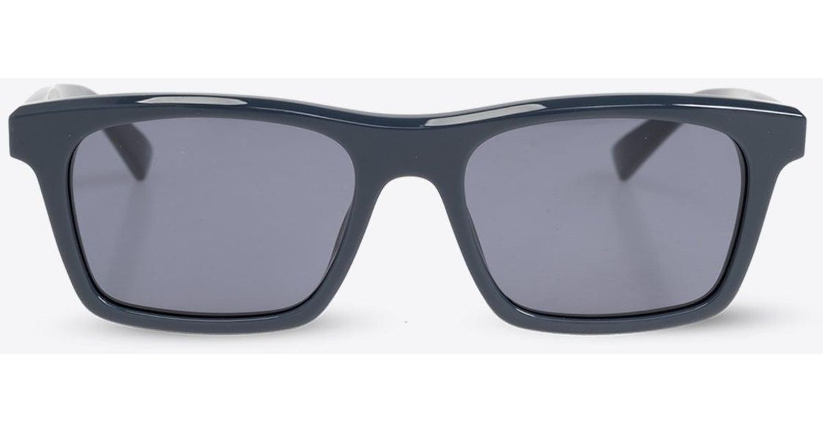 McQueen Rectangular-Frame Logo Sunglasses in Gray for Men | Lyst