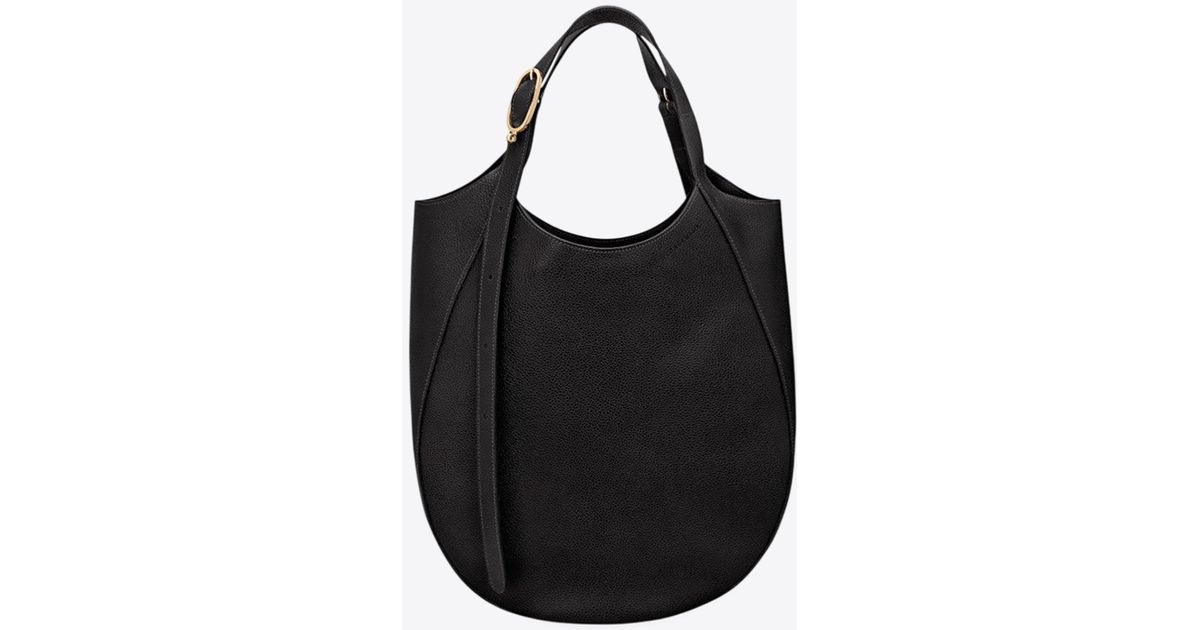 Longchamp Xl Le Foulonné Leather Hobo Bag in Black | Lyst