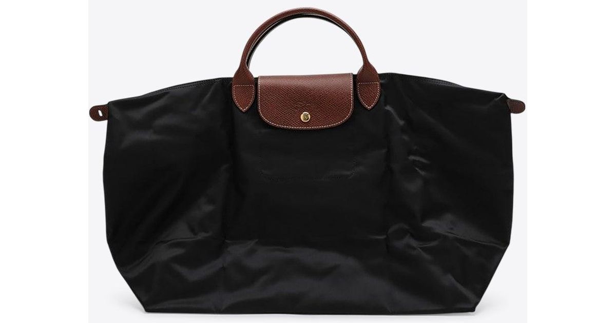 Longchamp Large Le Pliage Original Travel Bag in Black | Lyst