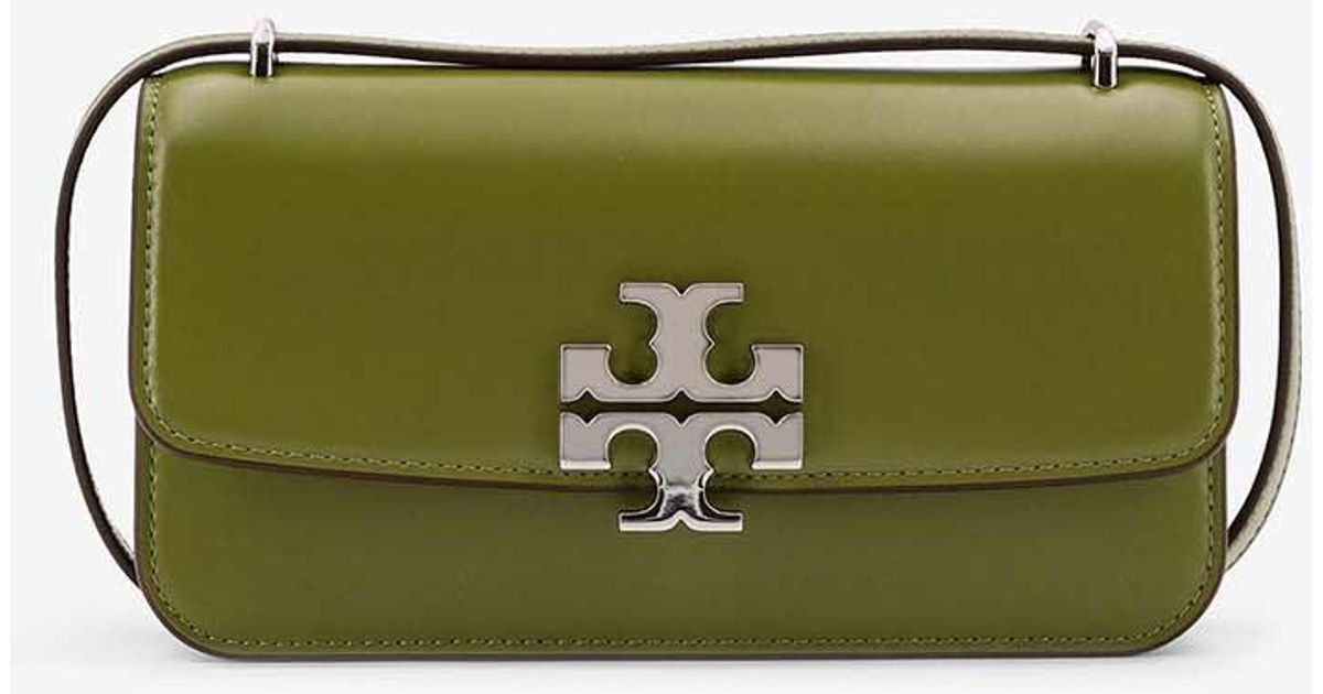 Tory Burch Leather Small Shoulder Bag in Green | Lyst