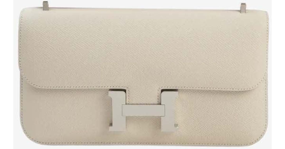 Hermès Constance Elan Epsom Leather Bag in White | Lyst