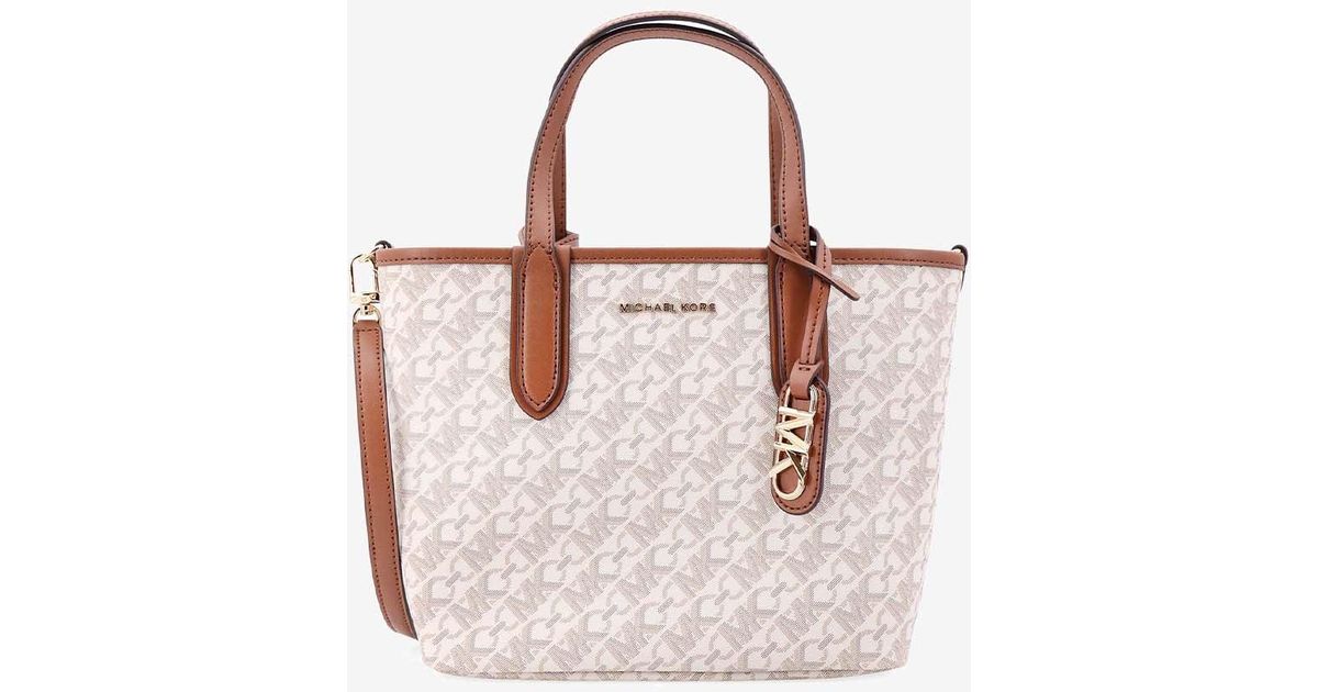Michael Kors Eliza Monogram Tote Bag in Pink | Lyst