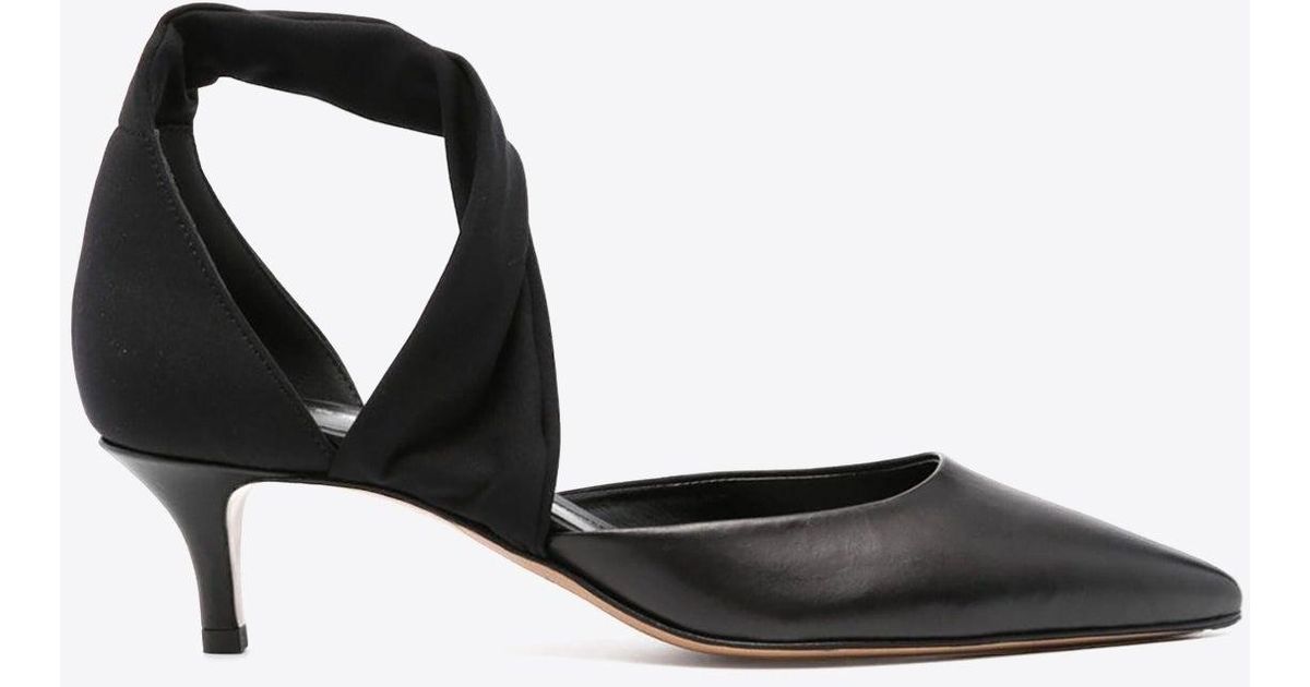 Isabel Marant Perney 50 Calf Leather Pumps in White | Lyst