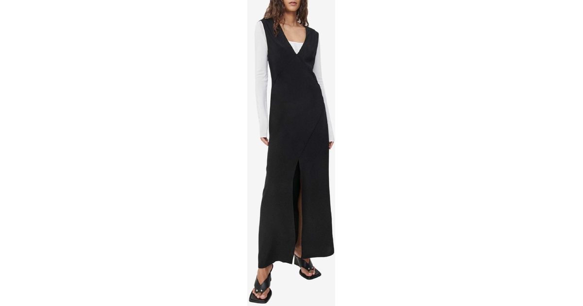 Paris Georgia Basics Elemental Bettina Silk Maxi Dress in Black | Lyst