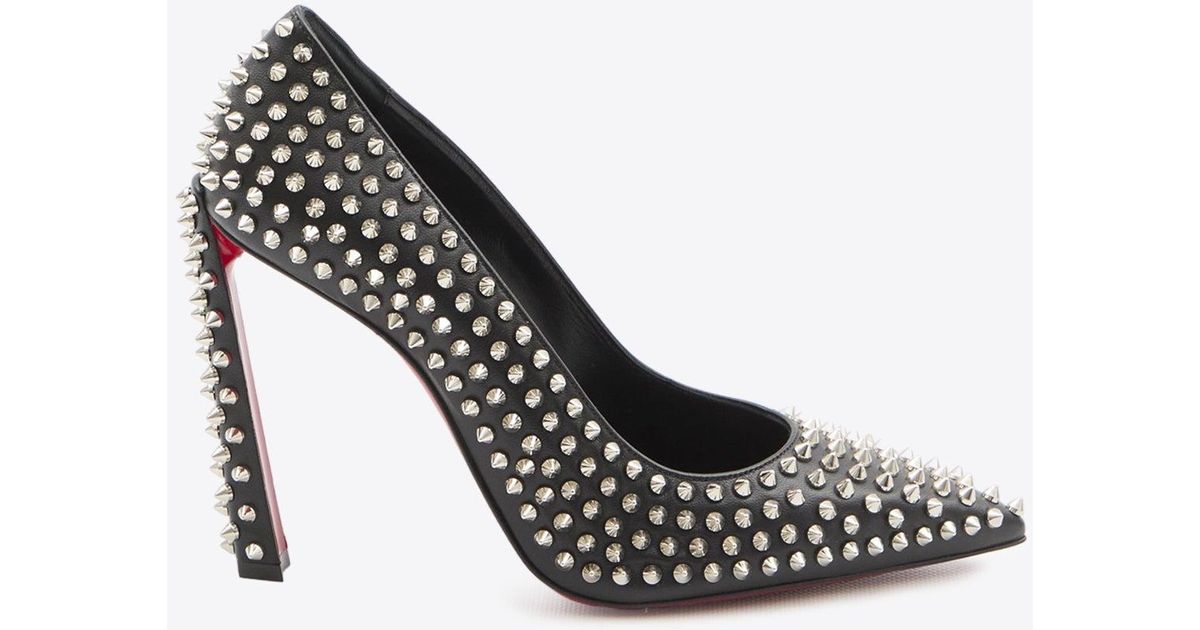 Christian Louboutin Condora Spikes 100 Leather Pumps in White | Lyst