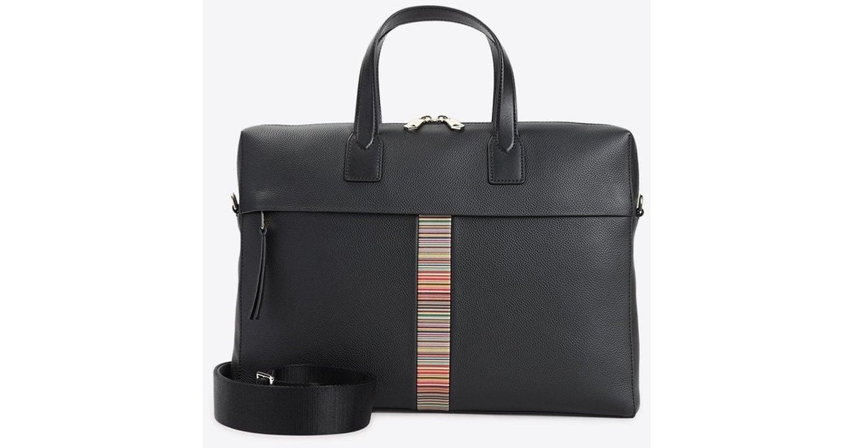Paul Smith Leather Top Handle Bag in Black for Men | Lyst