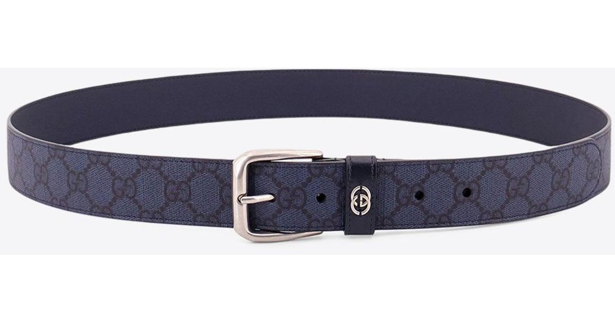 Gucci Leather Monogram Belt in White for Men | Lyst