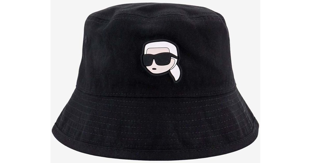 Karl Lagerfeld Ikonik Karl Patch Bucket Hat in Blue | Lyst