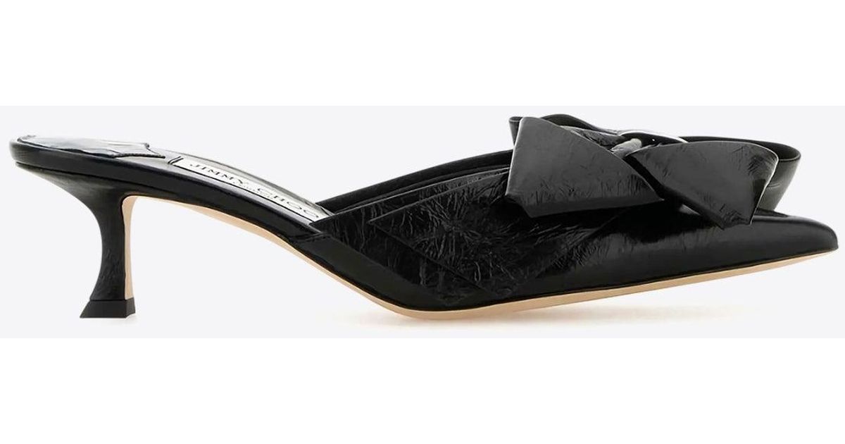 Jimmy Choo Staz 50 Vintage Leather Mules in White | Lyst