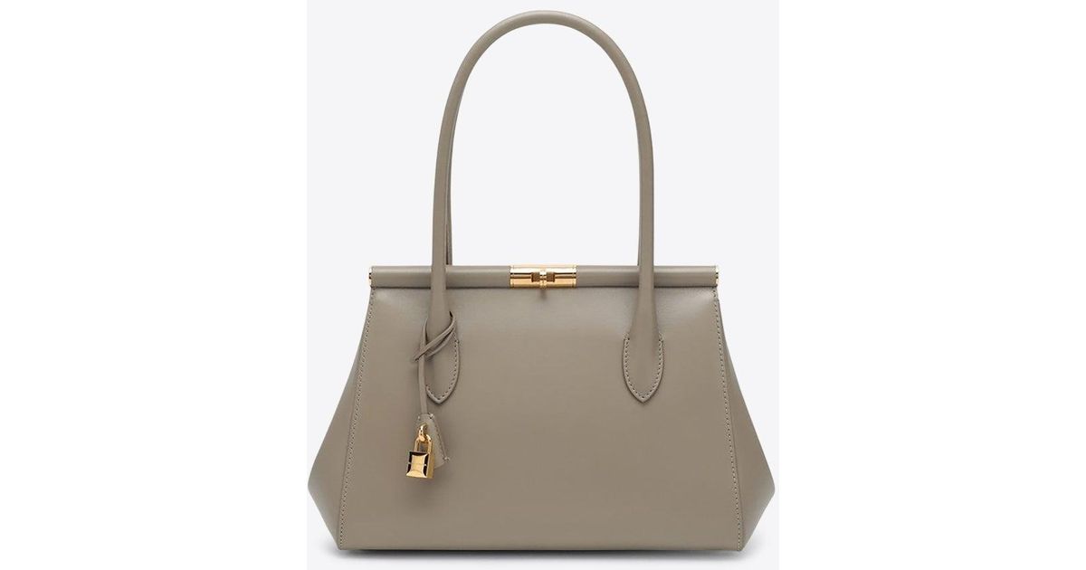 Dolce & Gabbana Marlene Everyday Leather Shoulder Bag in Gray | Lyst