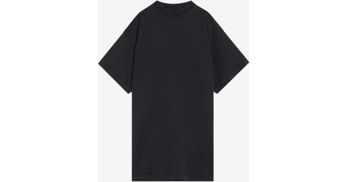 Balenciaga Painted Logo Oversized T-Shirt in Black for Men | Lyst