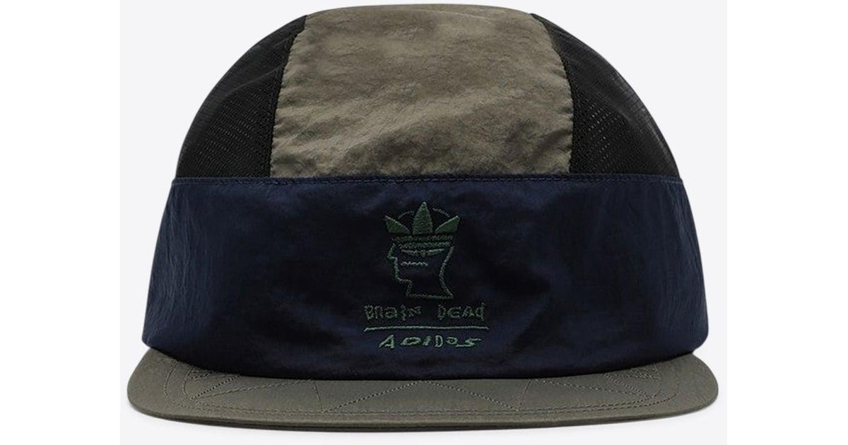 adidas Originals X Brain Dead Logo Embroidered Cap in Black for Men | Lyst