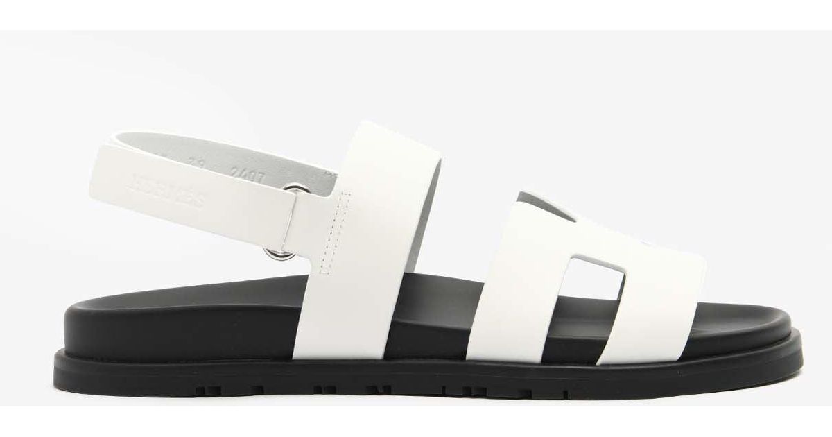 Hermès Genius Sandals in White | Lyst